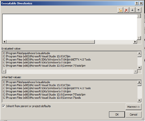 Changing the default executable path for Visual Studio 2017 and later