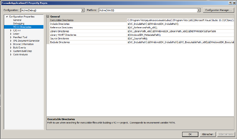 Changing the default executable path for Visual Studio 2017 and later