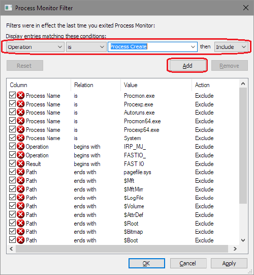 Analyzing (sub-)processes started by other processes