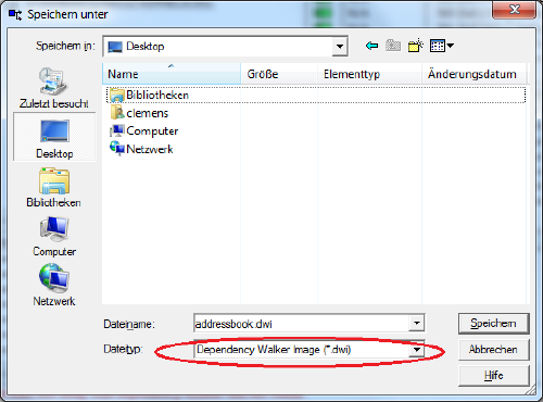 Analyzing dependencies with Dependency Walker