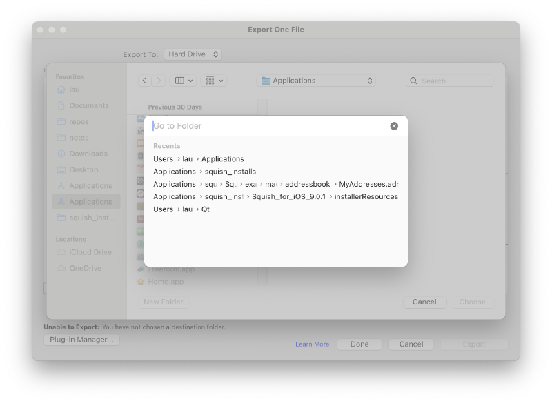 Automating native macOS file dialogs with nativeType()