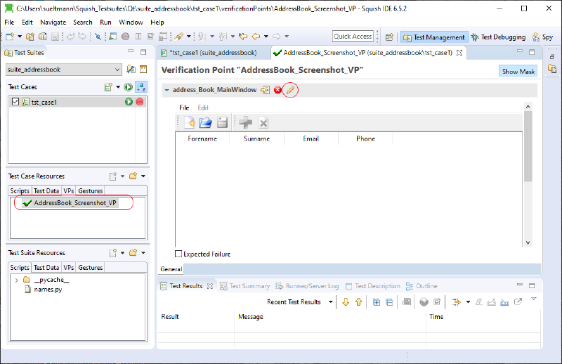 Image comparison modes in screenshot verification points