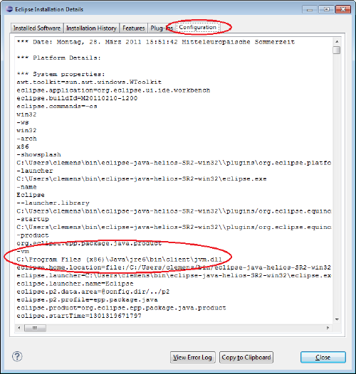 Finding the JRE that executes a Java application