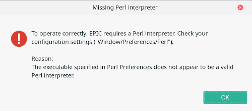 Missing Perl Interpreter